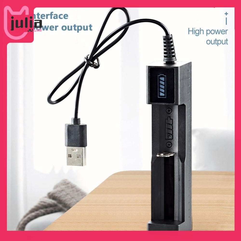 [Julia1.th] ที่ชาร์จแบตเตอรี่ลิเธียม 1 ช่อง สําหรับ 16340 14500 18650 26650 3.7V | Shopee Thailand