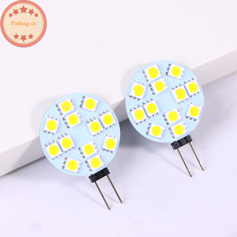 Pufang หลอดไฟสปอตไลท์ LED G4 ทรงกลม 180 องศา DC12V 5050 SMD 1W 1.5W 2W สีขาวอบอุ่น แบบเปลี่ยน 2 ...