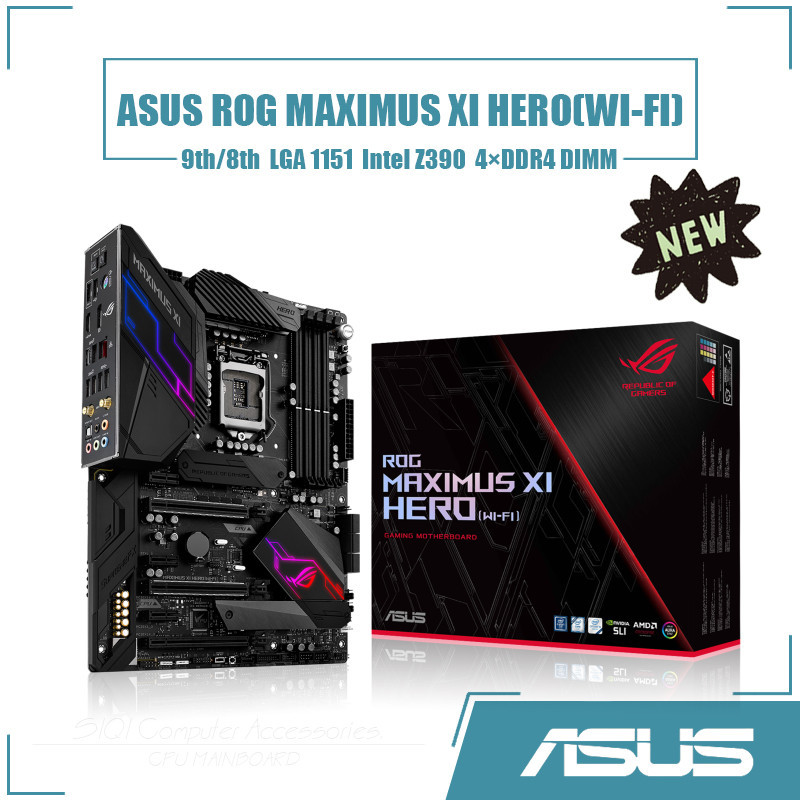 Asus ROG MAXIMUS XI HERO(WI-FI) เมนบอร์ด LGA 1151 4xDDR4 DIMM โดยใช้ชิปเซ็ต Intel Z390 ATX 64GB ...
