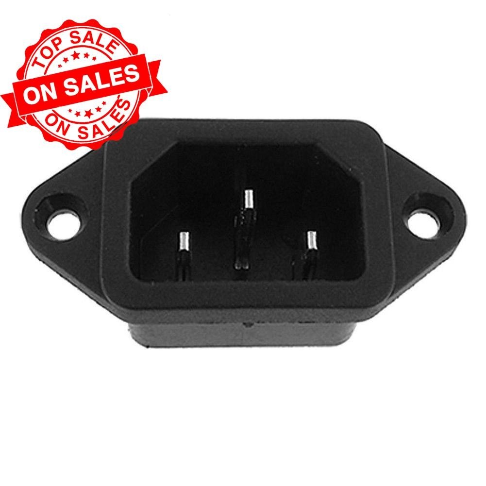 Ac Power Socket C14 Pin Socket Ear Fix Hole คอมพิวเตอร์แบตเตอรี่หม้อหุง ...
