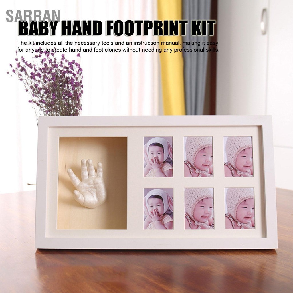 SARRAN ชุดปั้นรอยเท้ามือเด็กพร้อมกรอบรูป Less Mess Long Lasting ...