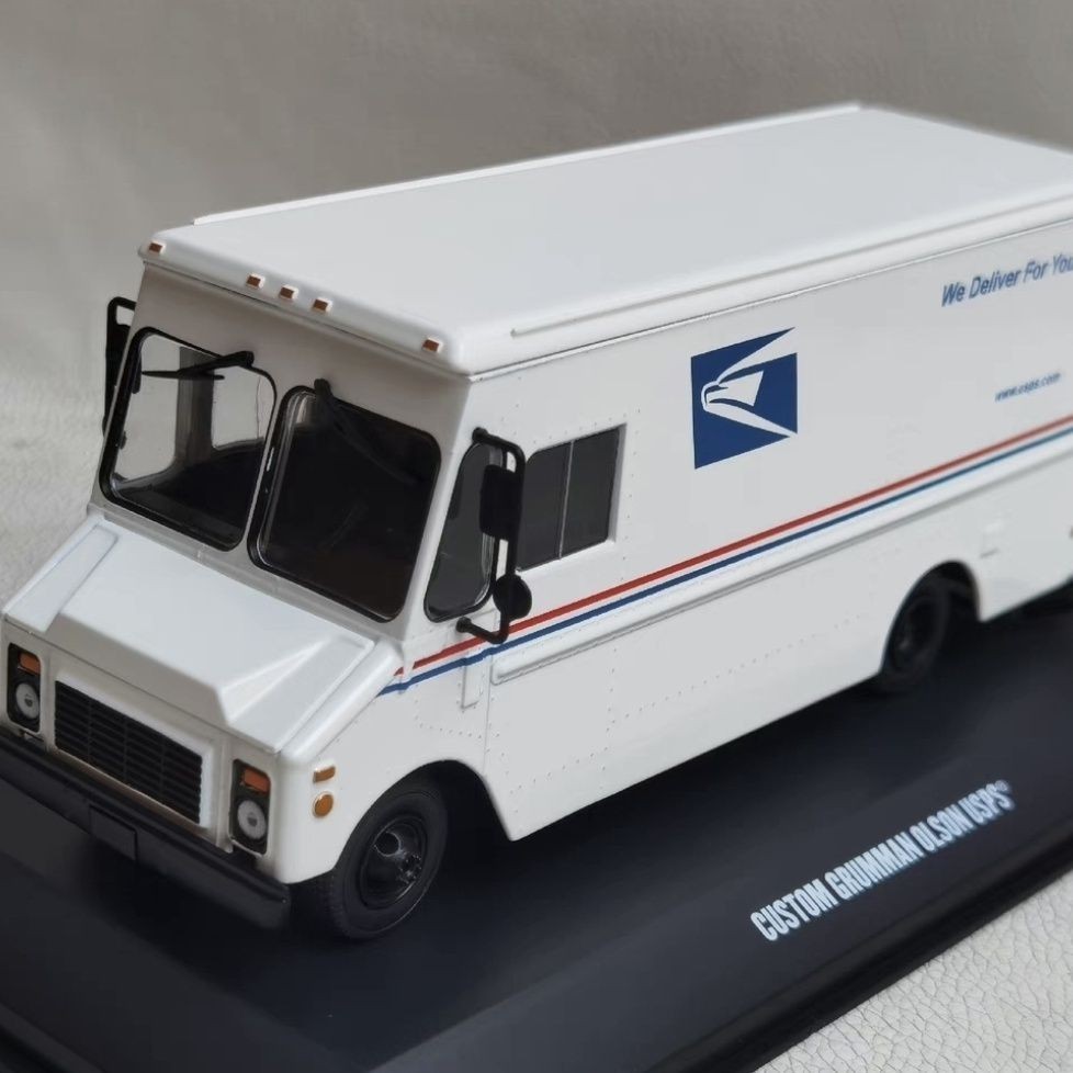 แสงสีเขียว 1/43 CUSTOM GRUMMAN OLSON USPS US Postal Express Van Model ...