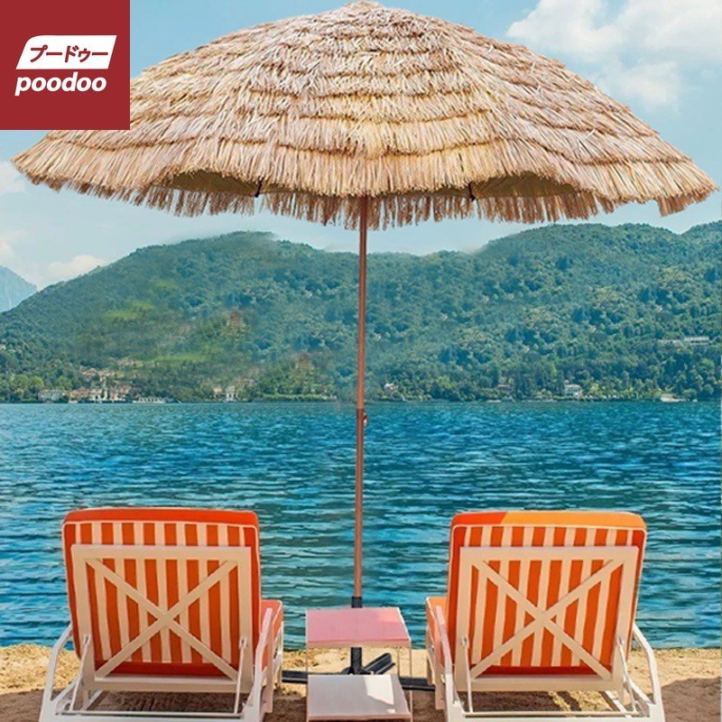 poodoo ร่มฟางเทียม สำหรับตกแต่งรีสอร์ท คาเฟ่ บังแดดกันฝนได้ มีหลายขนาด ...