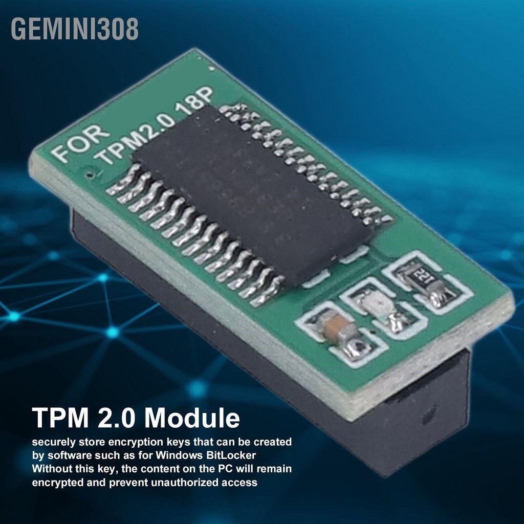 Gemini308 TPM 2.0 โมดูลความปลอดภัย 18 Pin Discrete Encryption Processor ความปลอดภัยสูง โมดูล ...
