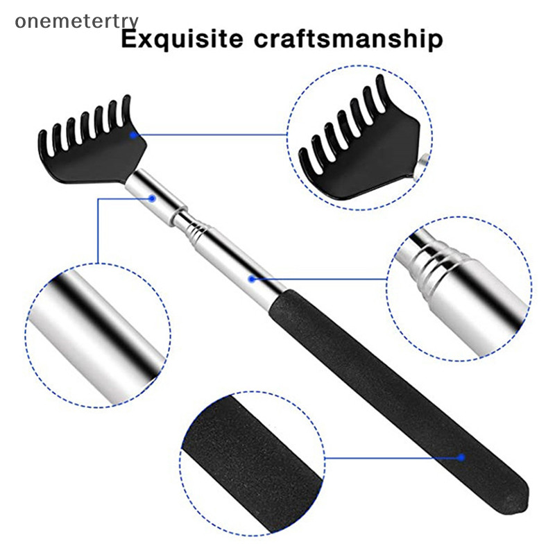 Onem เหล็ก Retractable คัน Rake Scratcher Telescopic นวดเครื่องมือ Back ...