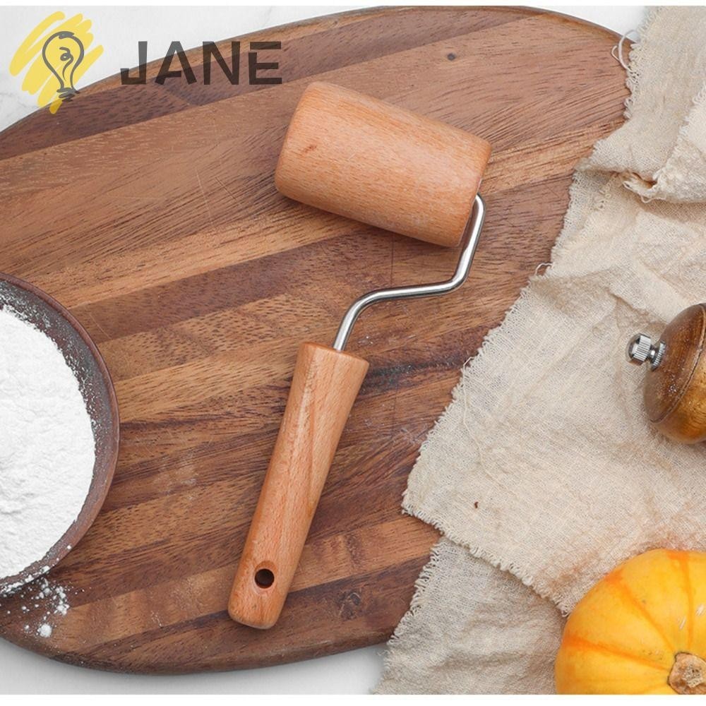 Jane ไม้ Rolling Pin, Roller Rolling เครื่องมือห้องครัว Hand Dough ...