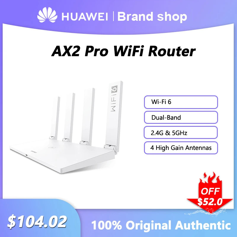 Huawei AX2 Pro Router Dual-Band WiFi Gigabit Repeater Wi-Fi 6 2.4G & 5GHz Network Extender ...