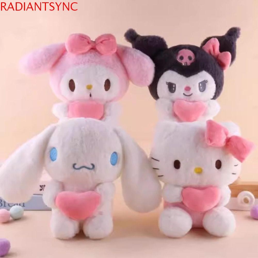 Radiantsync Heart Kuromi Plushie ของเล่น,จําลอง Cinnamoroll My Melody หมอนตุ๊กตา, Creative ...