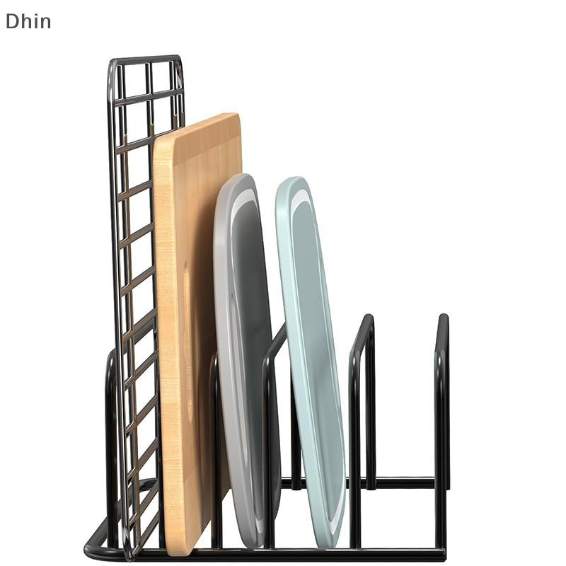 [Dhin] ชั้นวางเขียงorganizer - ขาตั้งโลหะ 5 ช่องสําหรับแผ่นอบและกระทะ ...