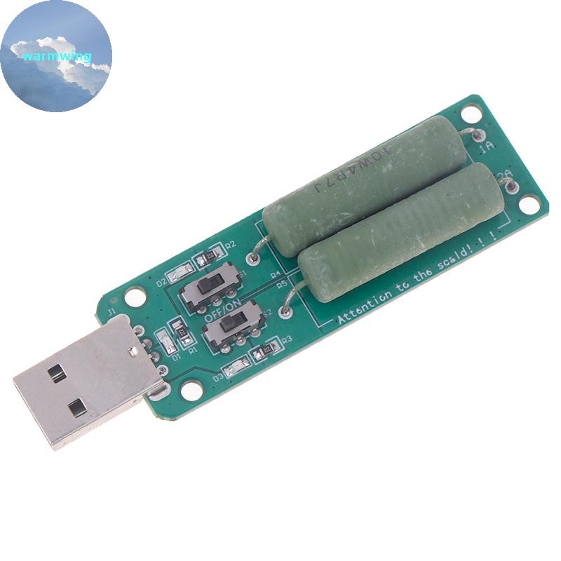 Warmwing USB Resistor DC โหลดอิเล็กทรอนิกส์ 2 สวิทช์ปรับ Current 5V 1A/2A/3A แบตเตอรี่ความจุ ...