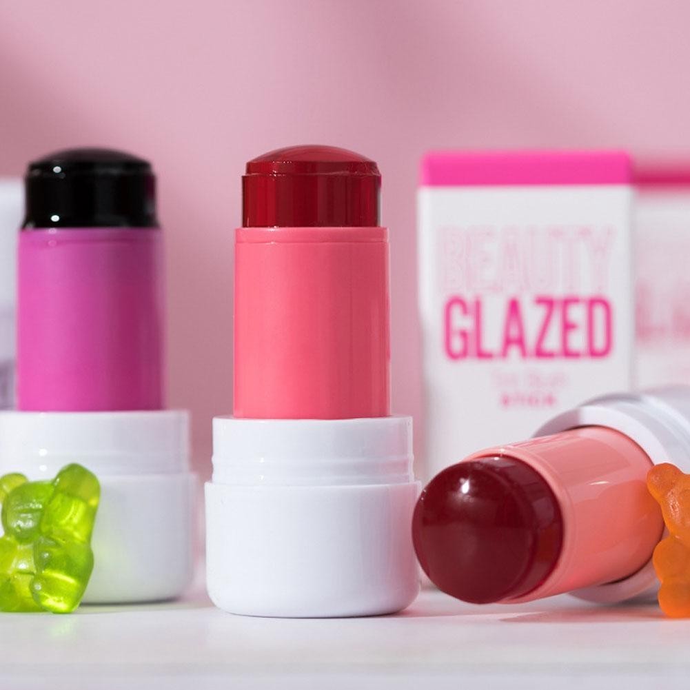 Single Multifunctional Jelly Blush Stick High Gloss Solid Blush Cream ...