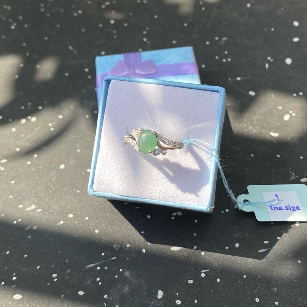 แหนผู้หญิง พลอยแท้ธรรมชาติ ตัวเรือนเงิน925 3AC-JA.02 | Shopee Thailand