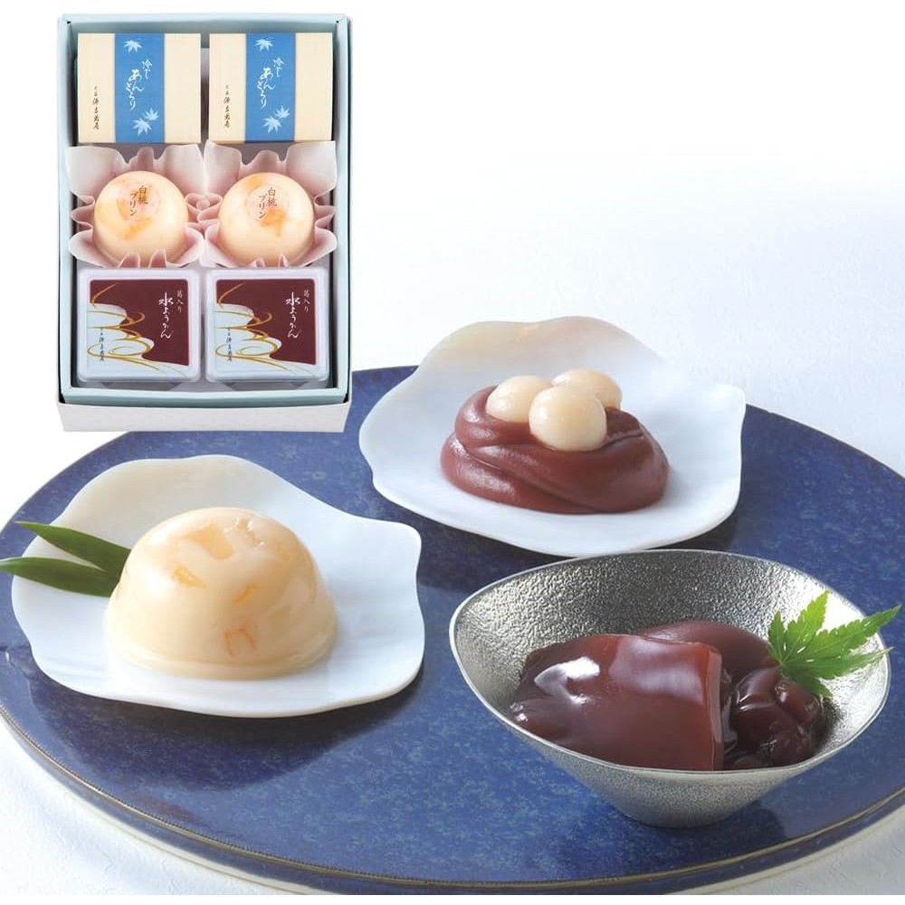 Soke GENKICHIZOAN Mizuyokan assortment of 6 pieces (Japanese ...