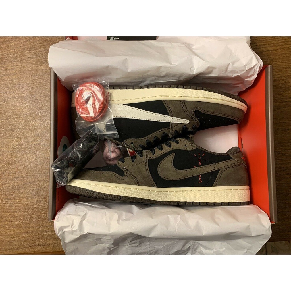 เรา ravis scott x nike air jordan 1 low og sp "dark mocha รองเท ้ าผ ้ ...