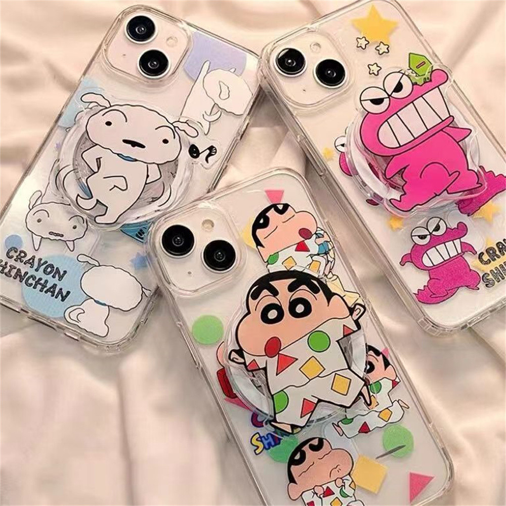 เกาหลีสัตว์ผู้ถือแม่เหล็ก Popsocket เคสโทรศัพท์สําหรับ IPhone 15 14 13 ...