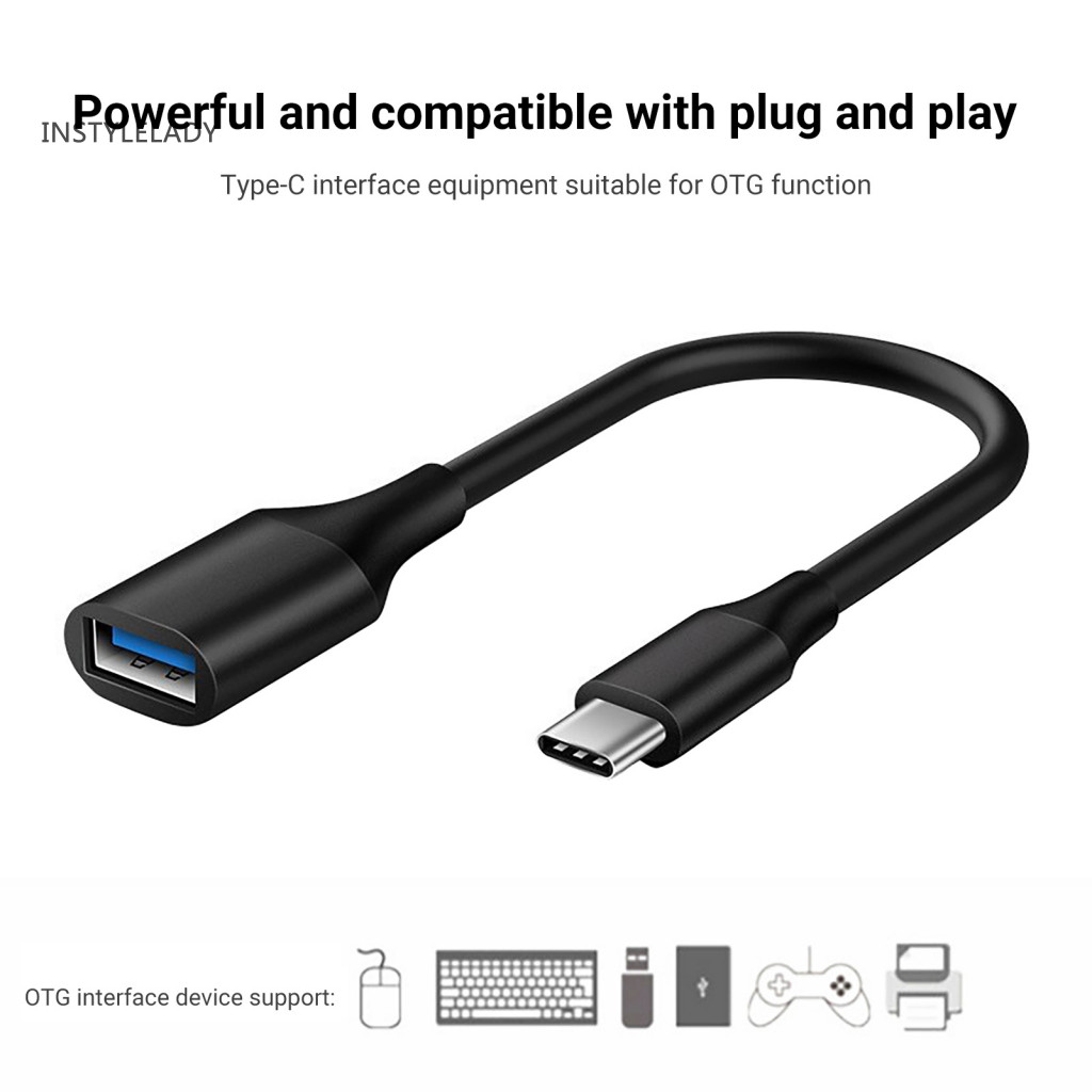 Instylelady OTG Data Cable Quick Charging Multi-purpose Hot Swap Type-C ...