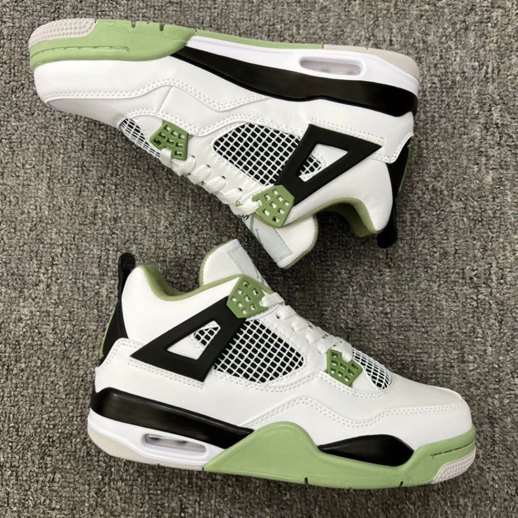 Gqje 2024 New Air JD 4 "Seafoam" เป็ดน้ําสีเขียว aj4 JD รุ่นที่ 4 aj4 ...