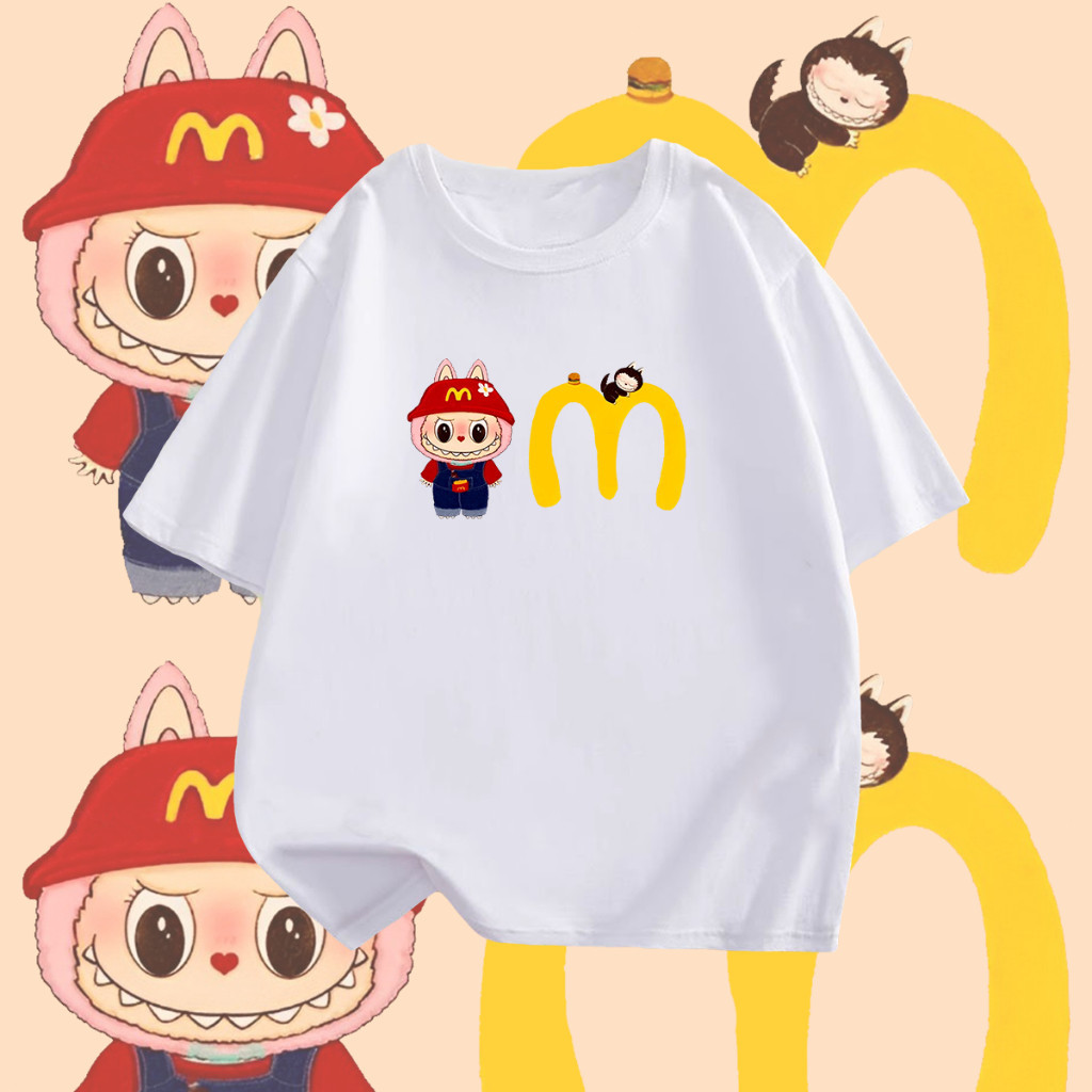 ใหม่ เสื้อลาบูบู้ Labubu &MC T-shirt G043 ผ้าCotton 100% ใส่ได้ ทั้ง ...