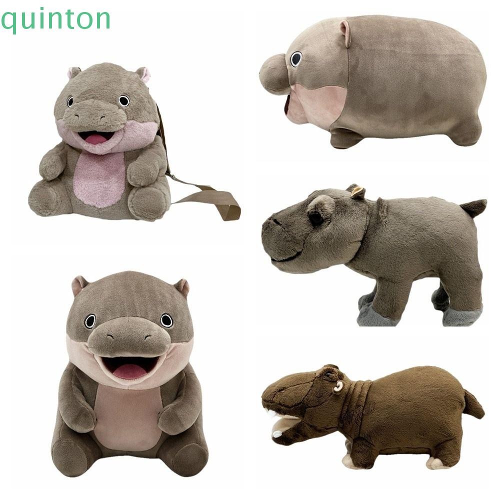 Quiton Angry Baby Hippo Doll, นั่งท่าน่ารัก Moo Deng ของเล่นตุ๊กตา ...
