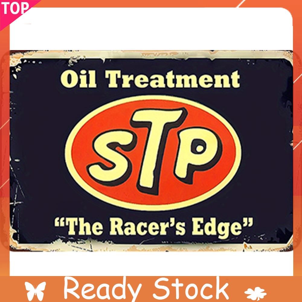Vintage Metal Plate STP Oil ภาพวาดเหล็กสี่เหลี่ยม Wall Art Home ...