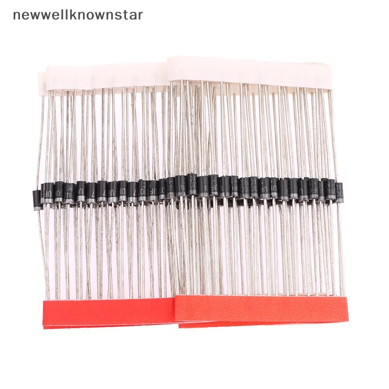 Newwellknownstar 50 ชิ้น Schottky Rectifier ไดโอด UF4004 UF4007 1A 400V ...