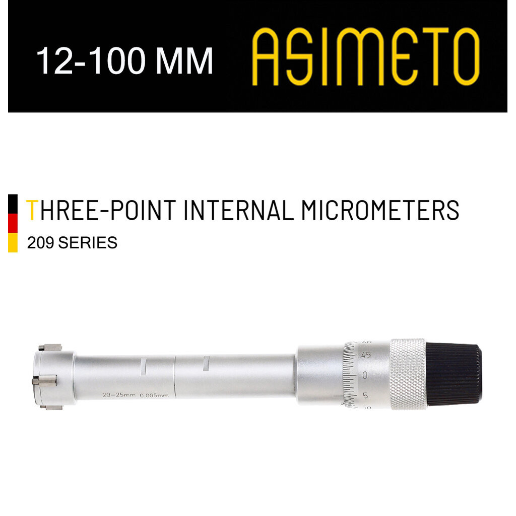 Asimeto three point internal micrometer ไมโครมิเตอร์วัดรูในแบบ 3 ขา วัด ...