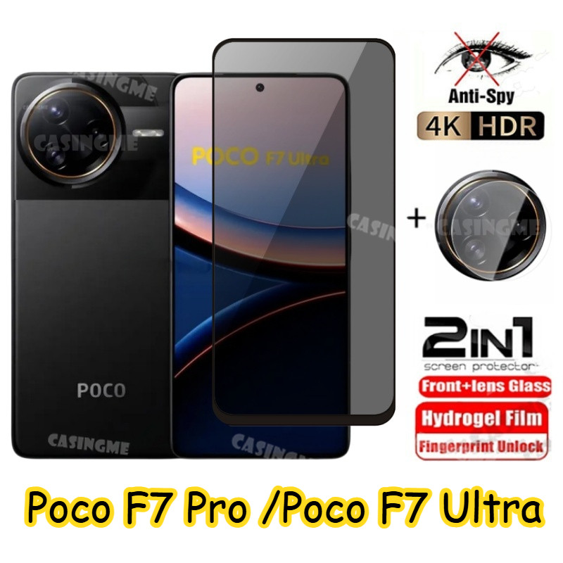 สําหรับ Poco F7 Pro F7 Ultra 5G 2025 กระจกนิรภัยส่วนตัว Anti-Spy คลุม ...