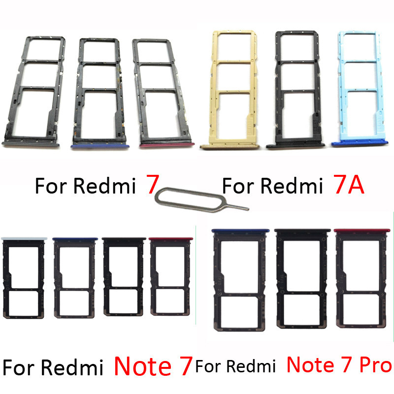 ใหม่ ถาดใส่ซิมการ์ด ซิมการ์ด SD สําหรับ Xiaomi Redmi 7 7A Note 7 Pro ...