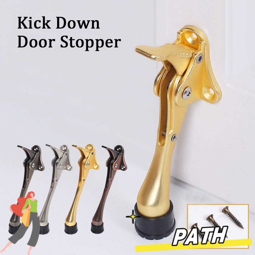 ♪PATH♪ Home Hardware Kick Down Door Stopper Hidden Doorstop Floor ...