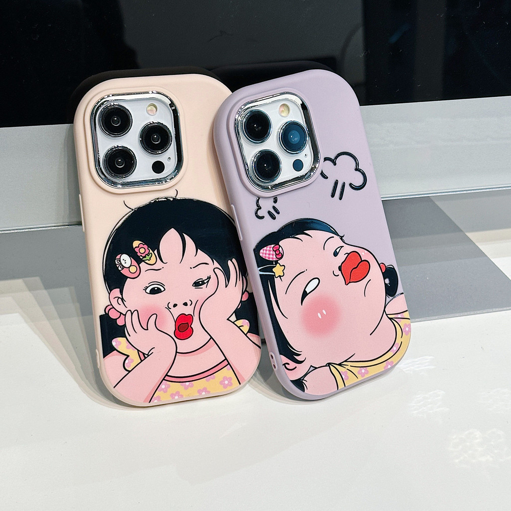 เคส iphone hone 12 13 PRO 14 15 plus 15 PRO MAX IP7P IPXS MAX IP11 Kawaii การ์ตูนน่ารักและซนสาว ...