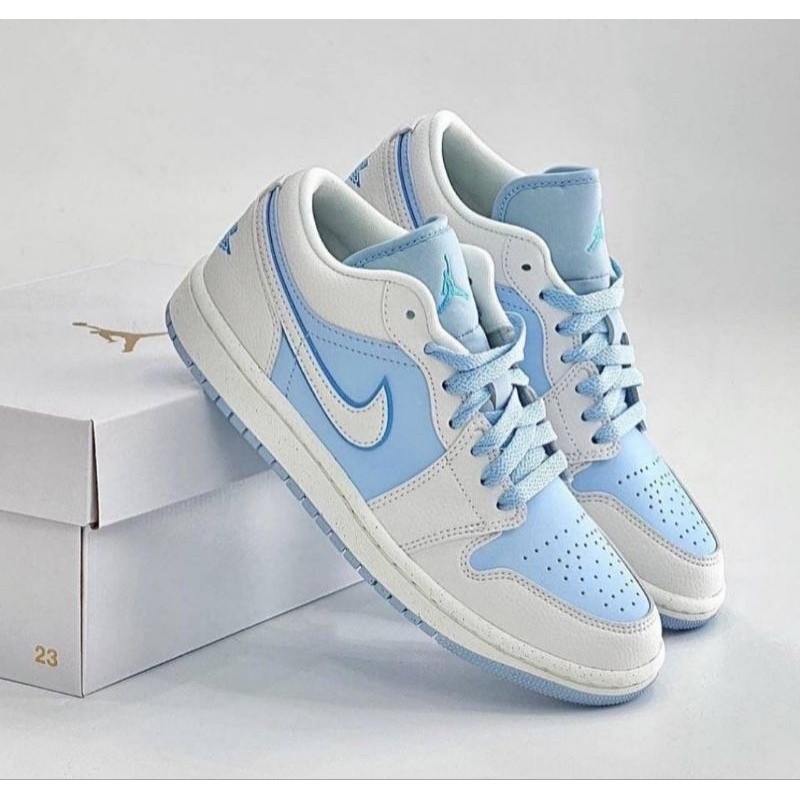Nike Air Jordan 1 Low REVERSE Ice Blue | Shopee Thailand