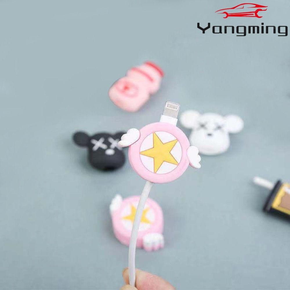 Yangming สาย USB Bite, Cable Saver ซิลิโคน Data Line Protector, น ่ ารัก USB ชาร ์ จป ้ องกัน ...