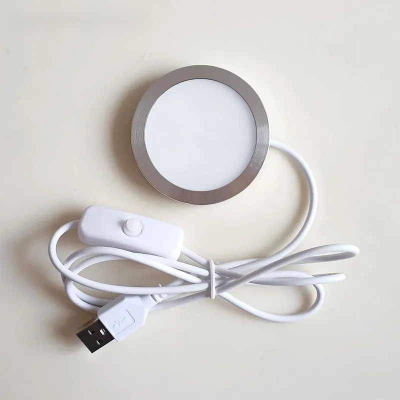 Led spotlight USB 5V Ultra-thin ตู้มินิโคมไฟพร้อมสวิตช์ 3w 5w 7w จอแสดง ...