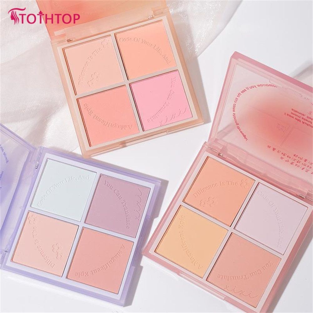 Xixi ใหม่สี Soft Mist Blusher Powder Matte Shimmer Face Contour Shading ...