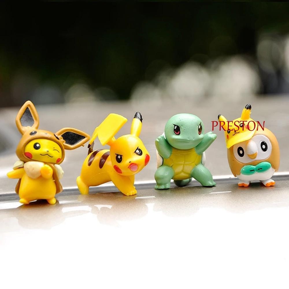 Preston Pokemon Action Figure สําหรับเด ็ ก PVC Bulbasaur Psyduck ...