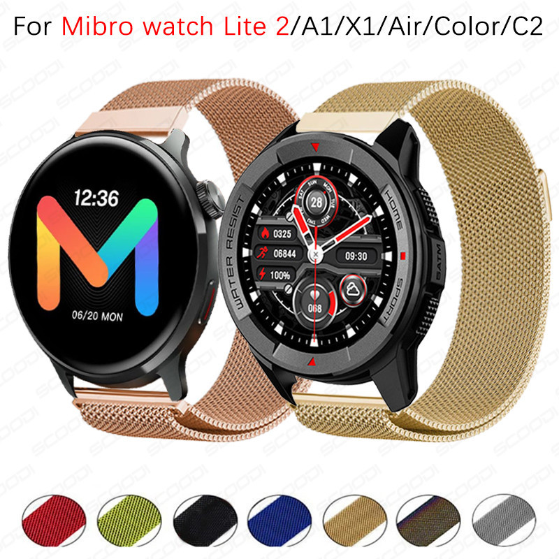 สายนาฬิกาสแตนเลส Milanese สําหรับ Mibro Watch Lite 2 / C3 / A2 / A1 ...