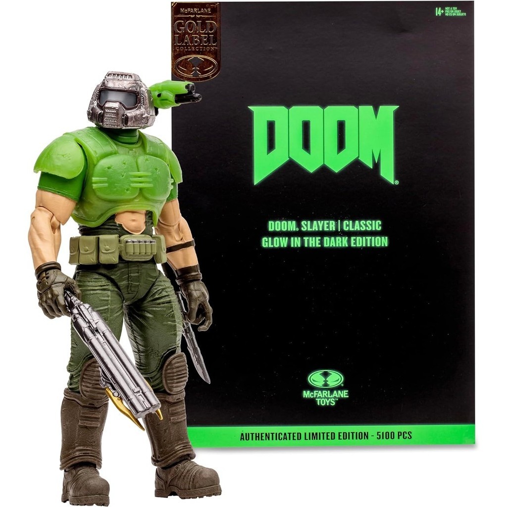 Mcfarlane Doom Slayer Classic Glow in The Dark Edition 18 ซม.Doom ...