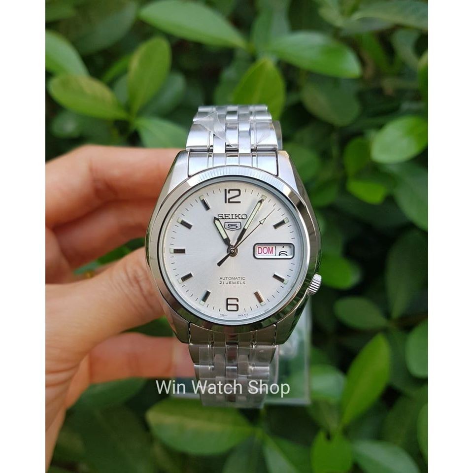 SEIKO 5 Automatic รุ่น SNK385K1 นาฬิกาข้อมือผู้ชาย สายสแตนเลส สีเงิน ...