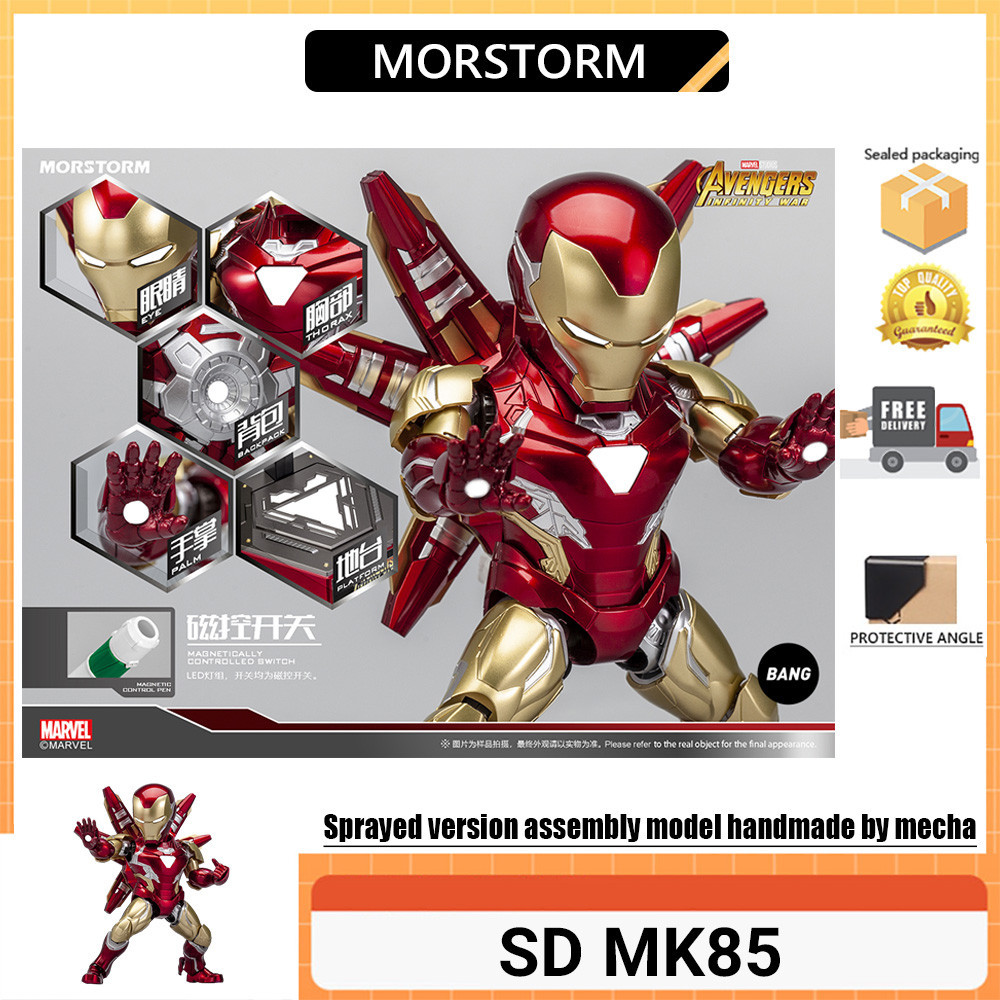Morstorm SD MK85 Iron Man Spray Version Assembly Model Mecha Figure Assembly Model | Shopee Thailand
