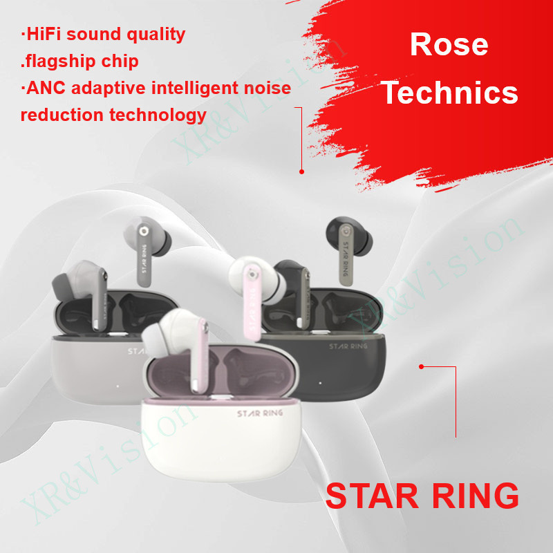 Rose Technics STAR RING หูฟังบลูทูธไร้สาย หูฟังตัดเสียงรบกวนแบบแอคทีฟ หูฟังคุณภาพเสียง Hi-Fi ...