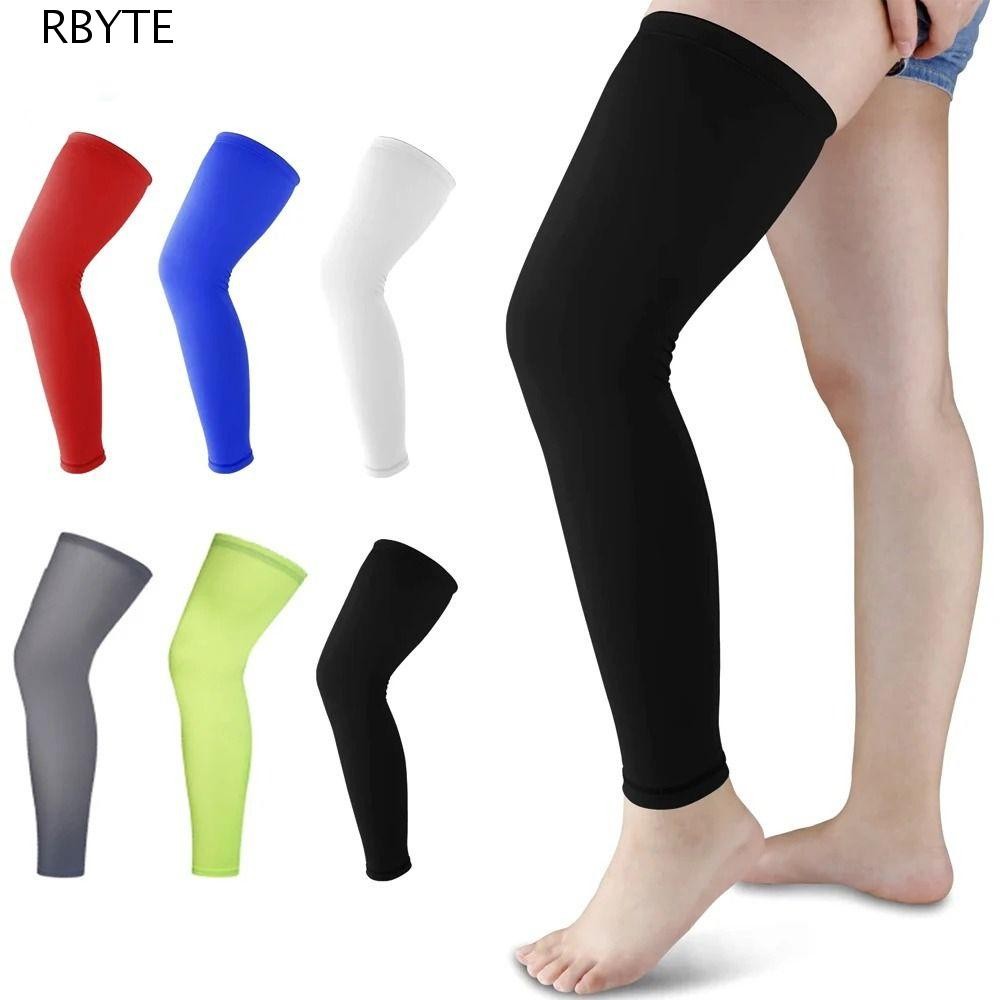 Rbyte ปลอกขาการบีบอัดยาว,เหงื่อระบายอากาศ Wicking แขนขาเต็ม, แห้งเร็ว UV Sun Lycra เข่าน่องแขน ...