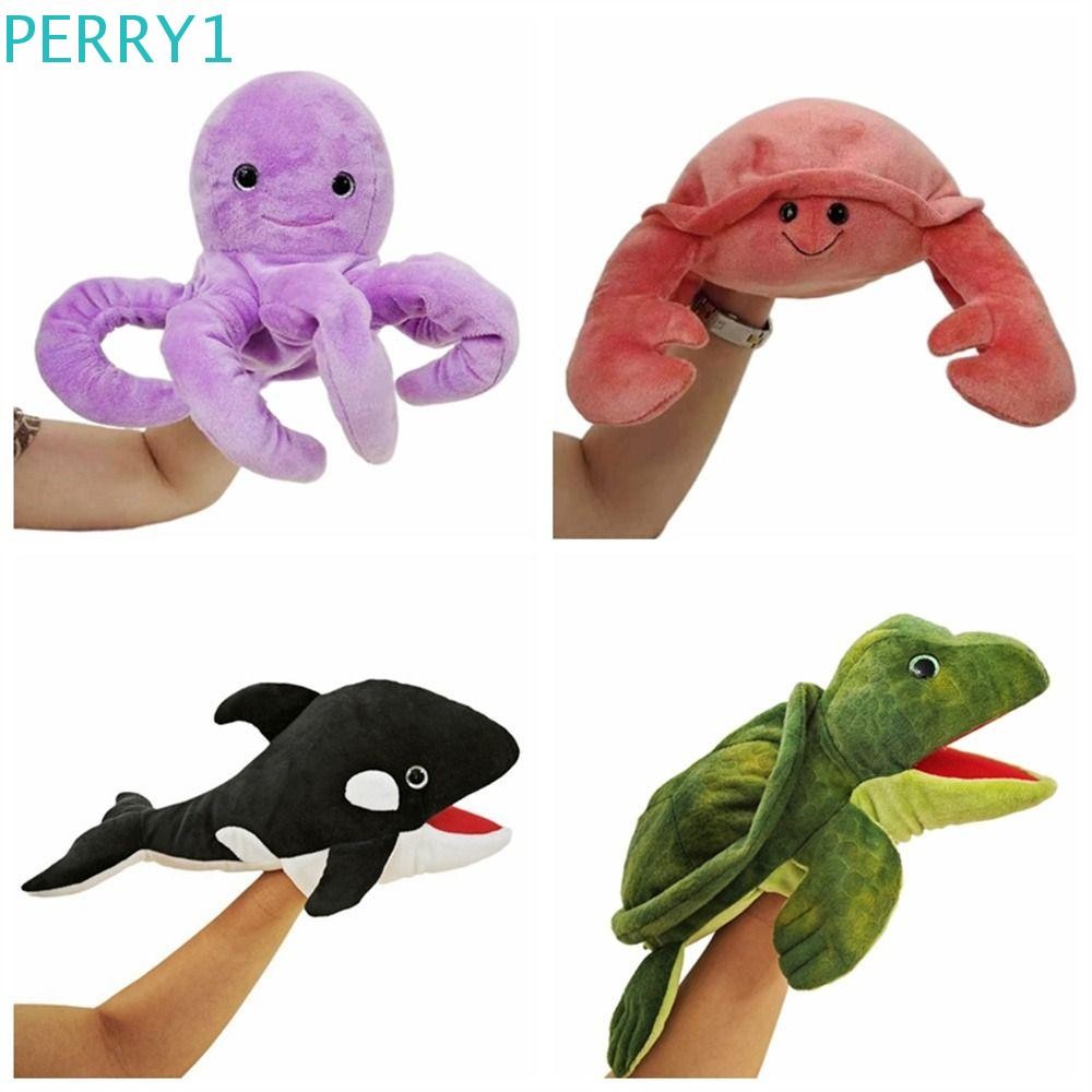Perry ตุ๊กตาสัตว์ทะเล, ตุ๊กตามือเคลื่อนย้ายได้ปากตุ๊กตา Shark Puppet ...