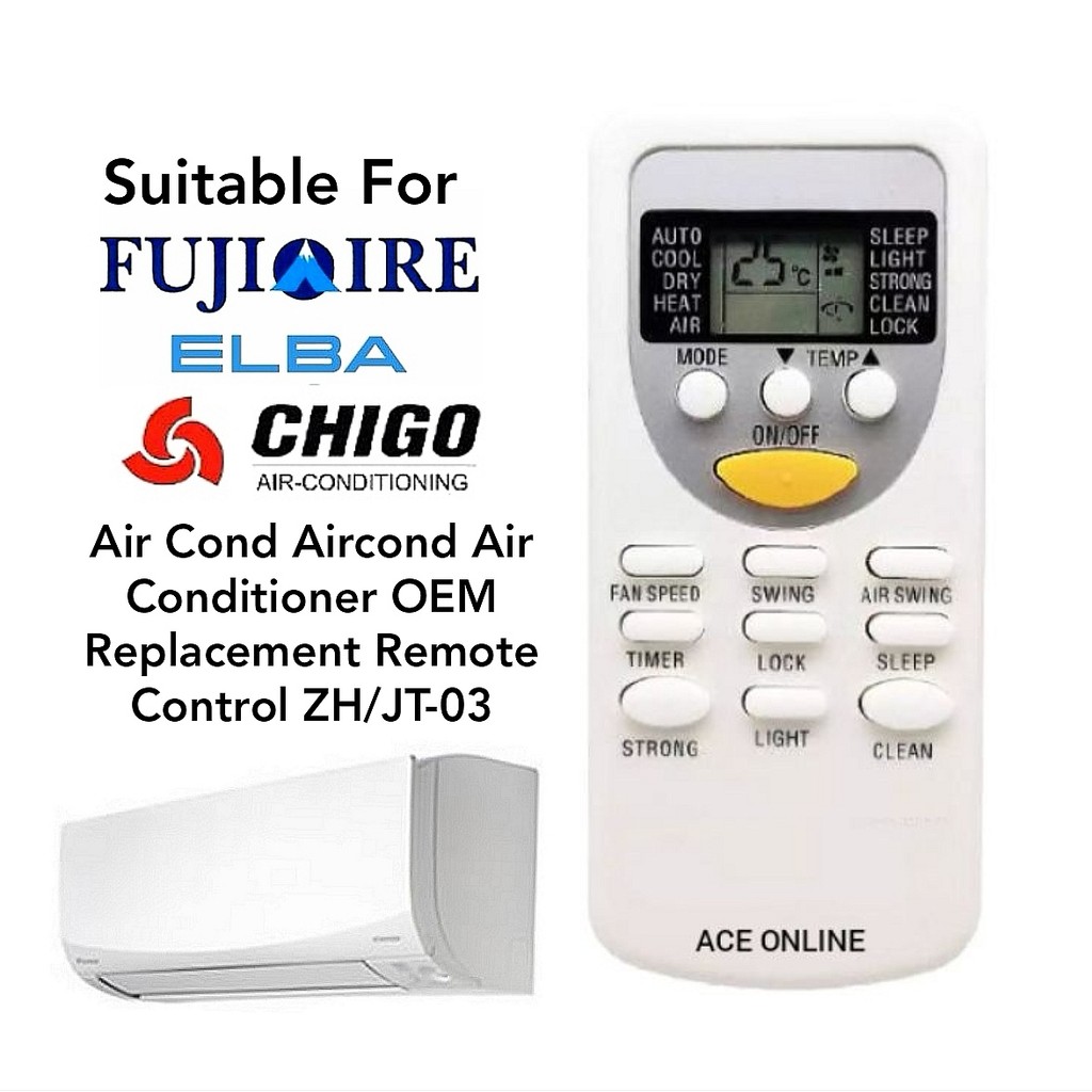Fujiaire Elba Chigo Air Cond Aircond Air Conditioner OEM เปลี่ยนรีโมท ...