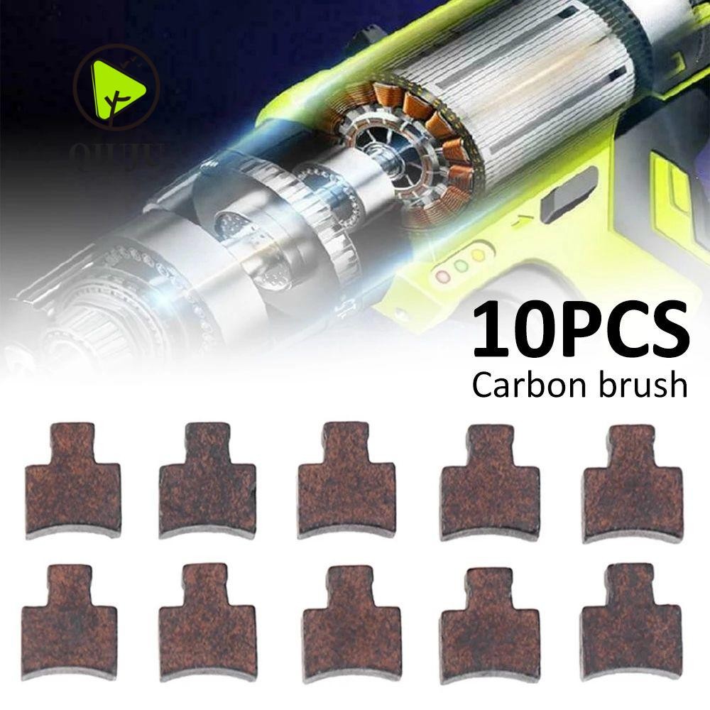Qiuju 10/20 ชิ้นแปรงคาร์บอนเปลี่ยน DC มอเตอร์อุปกรณ์เสริม BO-SCH MA-KITA D-EWALT แปรงคาร์บอน ...