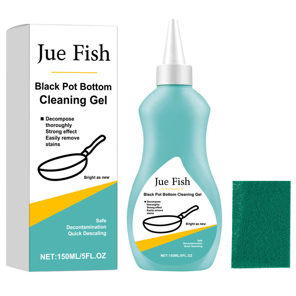 Jue FISH BLACK POT BOTTOM CLEANER น้ํายาทําความสะอาดหม้อและกระทะ เครื่องครัว จาระบี ทําความสะอาด ...