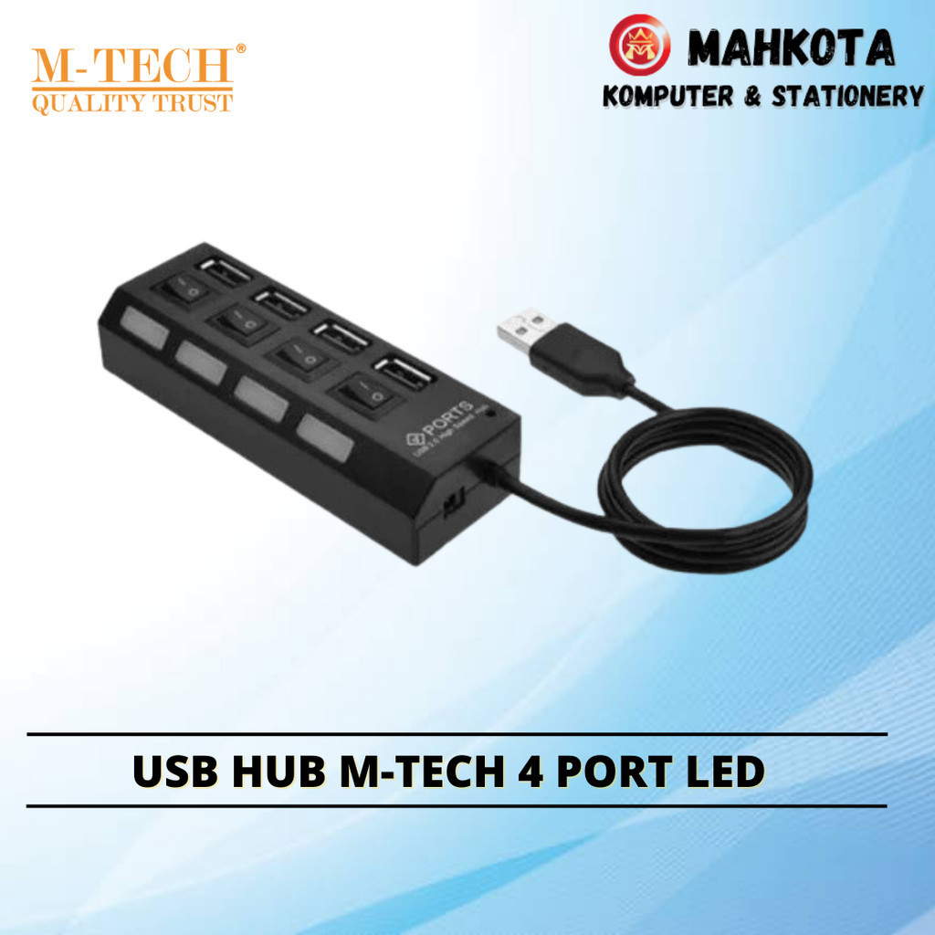 M-Tech USB Hub 4 พอร์ต + สวิตช์ USB 2.0 | Shopee Thailand
