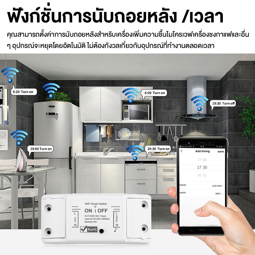 Tuya Wifi Smart Switch sonoff สวิตซ์อัจฉริยะ สวิตซ์ไวไฟ สั่งงานผ่าน มือ ...