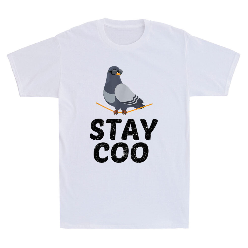 Stay Coo Bird Shirt - Birding Funny Bird With Glasses Meme เสื ้ อยืดผู ...