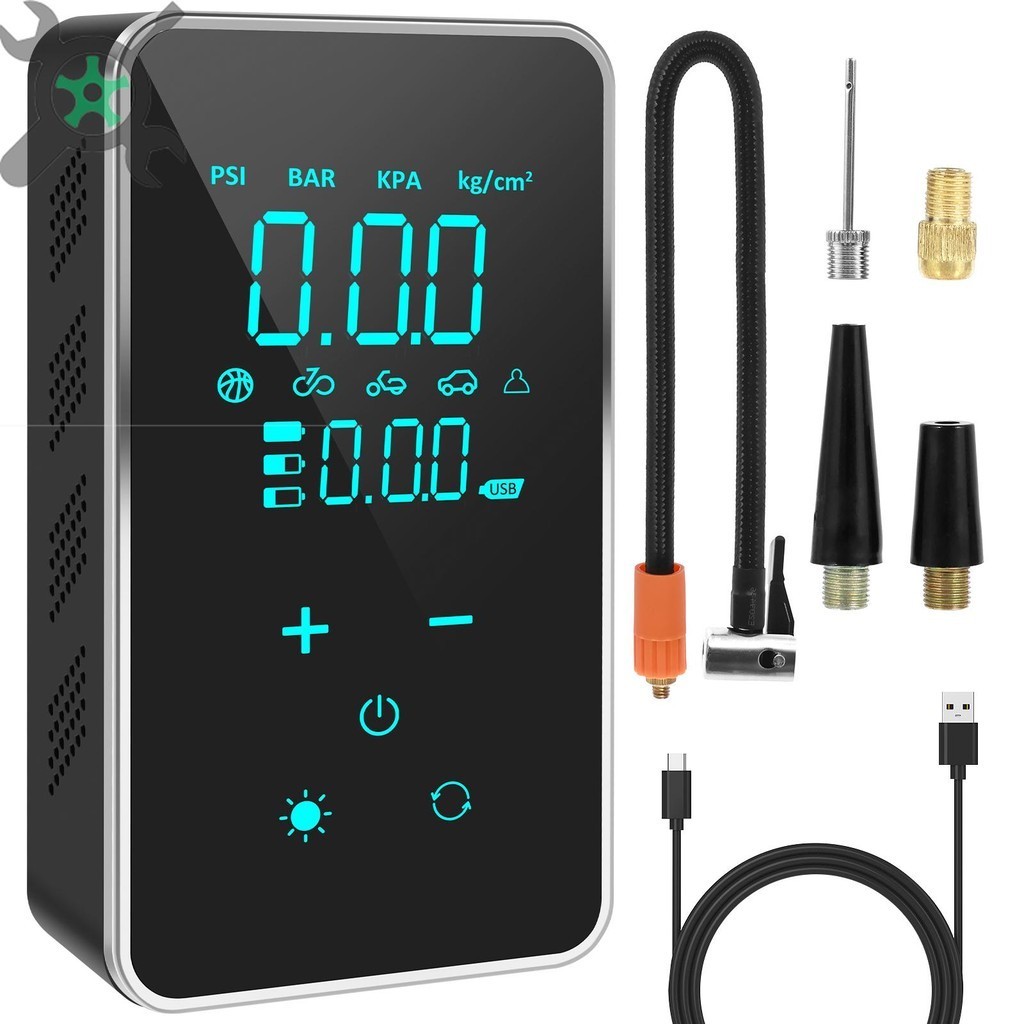 แบบพกพายาง Inflator 150PSI เครื่องอัดอากาศไร้สายพร้อมไฟ LED 18000mAh ...