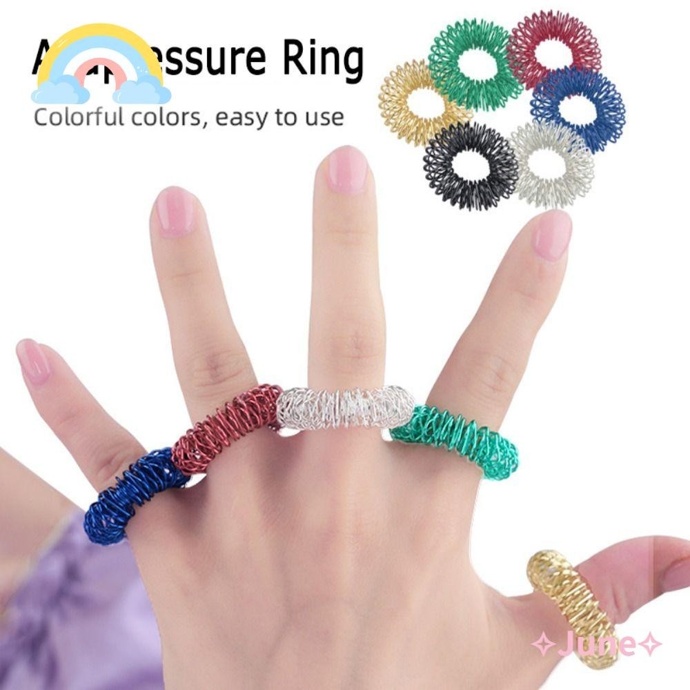 มิถุนายน Acupressure Rings, Premium Springs Finger Massage Rings ...